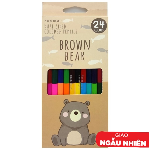 Chì Màu Moshi 2 Đầu 24 Màu 006 (Mẫu Bao Bì Giao Ngẫu Nhiên) - FAHASA.COM
