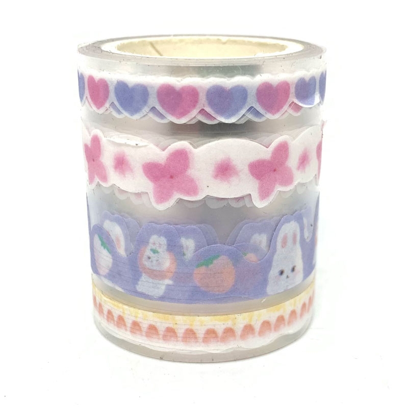 Sticker Cuộn Moshi Moshi 009 (3m x 4cm) - Mẫu 4 - Thỏ Tím - FAHASA.COM
