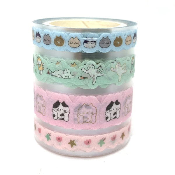 Sticker Cuộn Moshi Moshi 009 (3m x 4cm) - Mẫu 5 - Mèo Xanh - FAHASA.COM