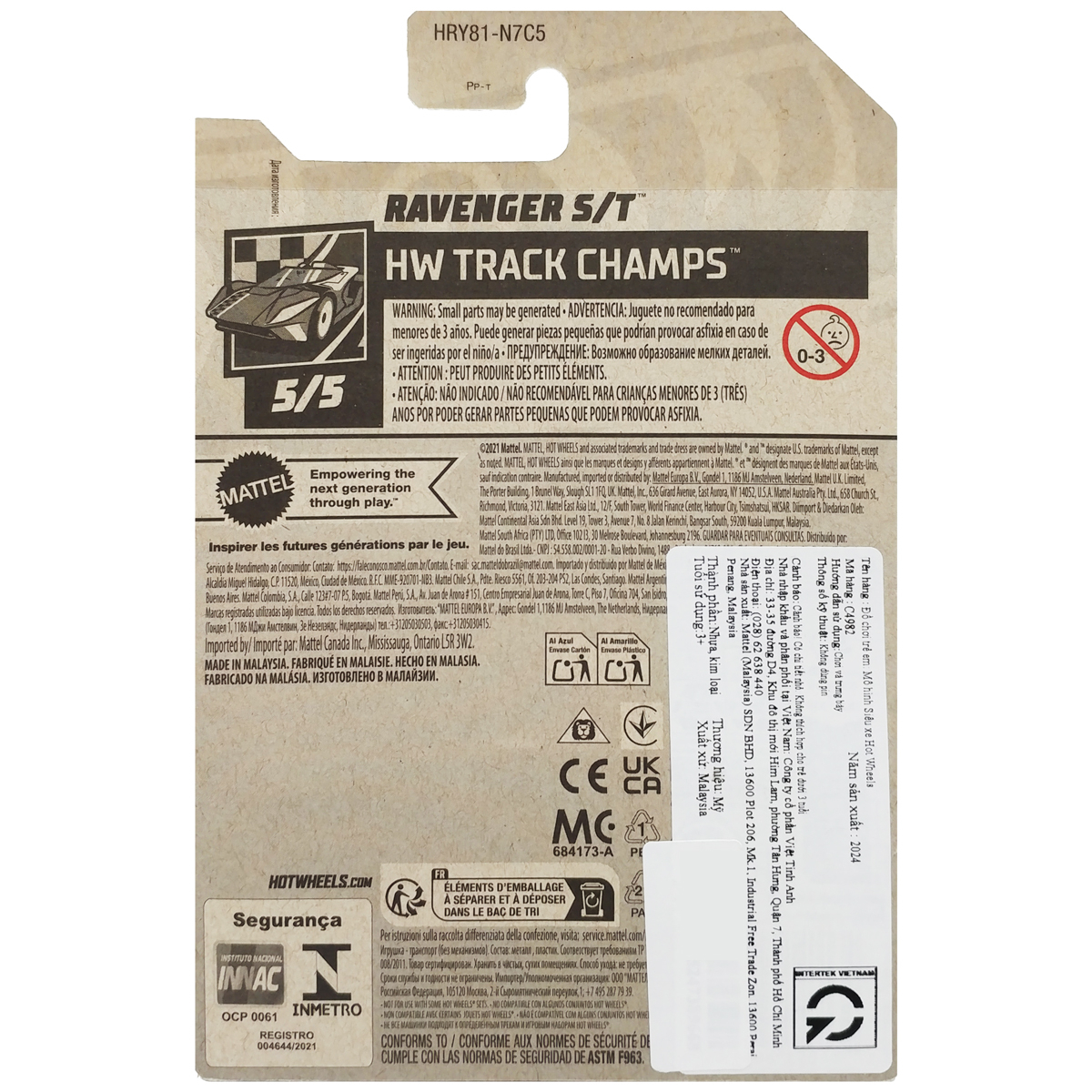 Siêu Xe Hot Wheels C4982 - 217/250 - Ravenger S/T - FAHASA.COM