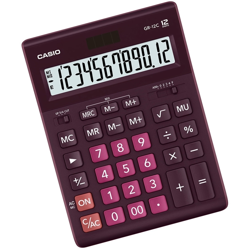 Máy Tính Văn Phòng Casio GR-12C-WR - Màu Tím - FAHASA.COM