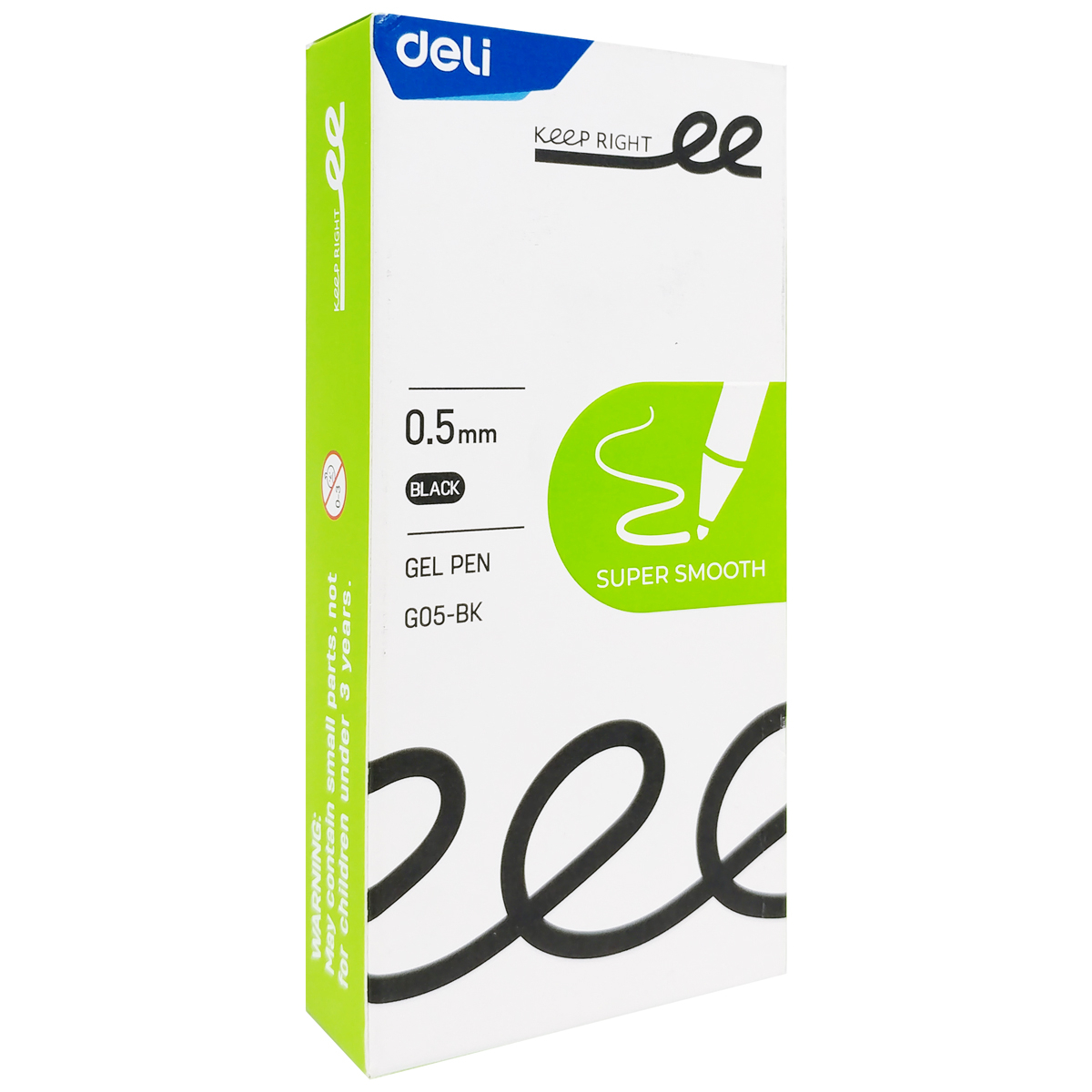 Bút Gel Bấm Siêu Trơn 0.5 mm - Deli EG05-BK - Mực Đen - FAHASA.COM