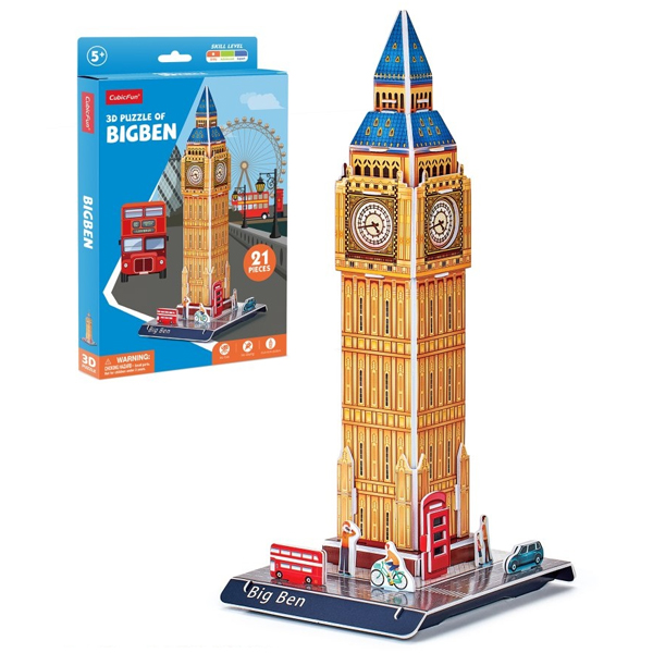 Đồ Chơi Lắp Ráp Mô Hình Giấy 3D Mini : Đồng Hồ Big Ben - Cubic Fun W319 - FAHASA.COM