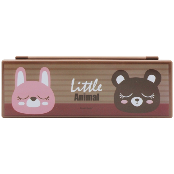 Hộp Bút Nhựa Moshi Moshi 356 - Màu Nâu - Little Animal - FAHASA.COM