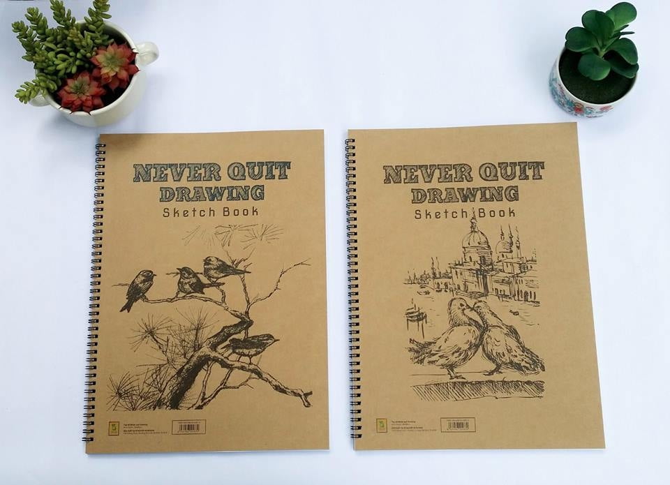 Tập Vẽ Cao Cấp Never Quit Drawing (26x36cm) - Mẫu 1 - FAHASA.COM
