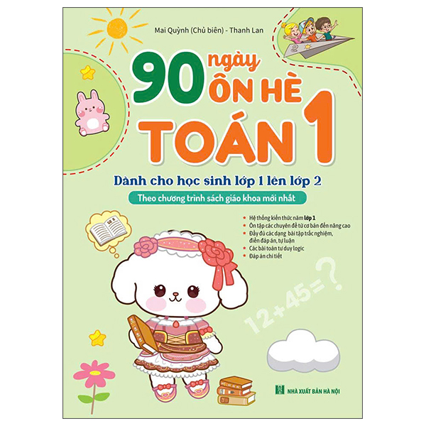 Sách 90 Ngày Ôn Hè Toán 1 - Dành Cho Học Sinh Lớp 1 Lên Lớp 2 - FAHASA.COM