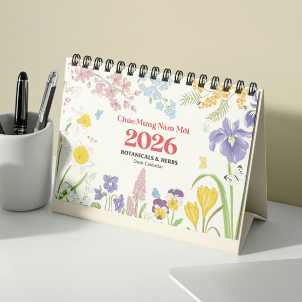 Lịch Bàn 2026 - Botanicals & Herbs - Nguyễn Trắc - FAHASA.COM