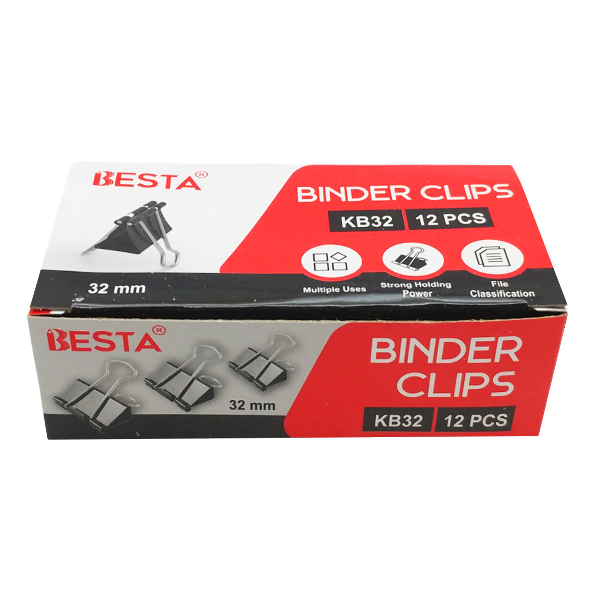 Hộp 12 Kẹp Bướm 32 mm - Besta KB32 - FAHASA.COM