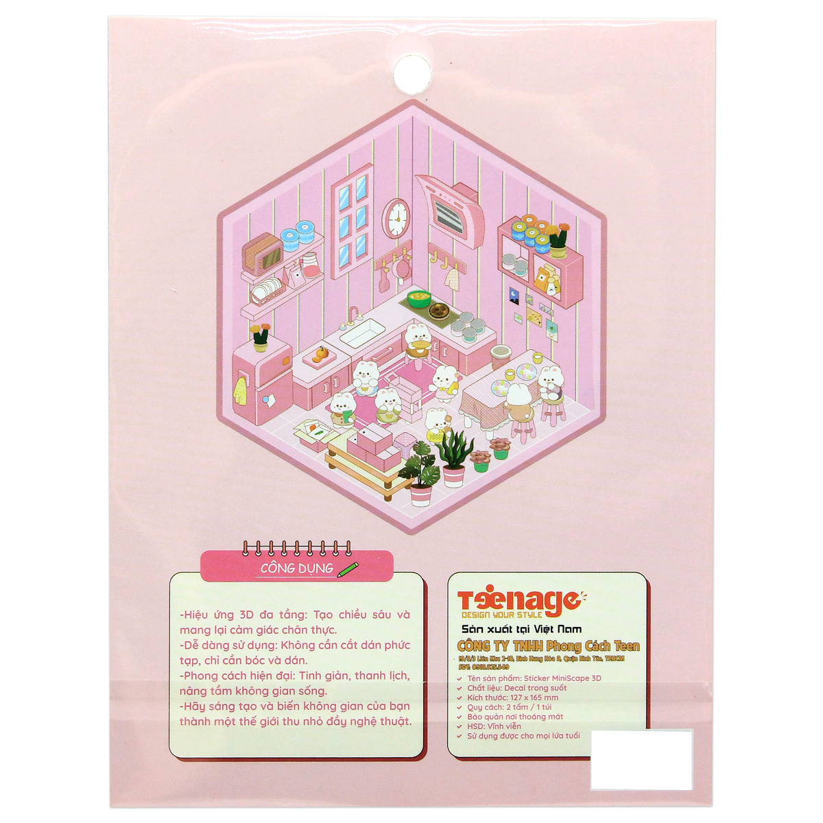 Sticker MiniScape 3D - Teenage MS-01 - FAHASA.COM