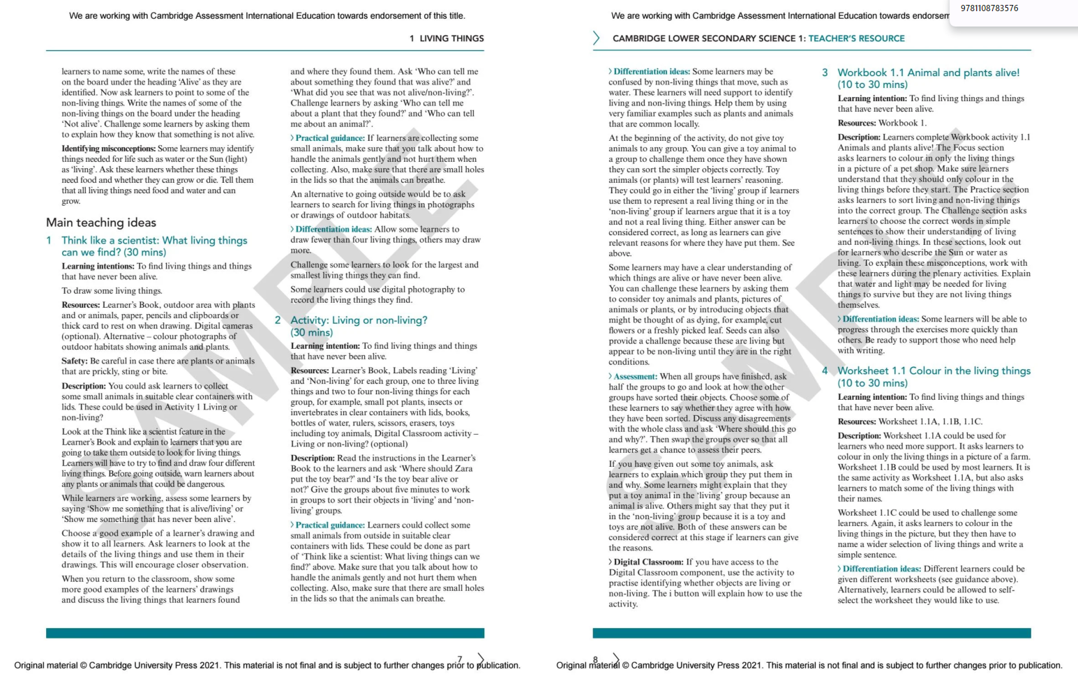Cambridge Primary Science Teacher's Resource 1 With Digital Access (2nd ...