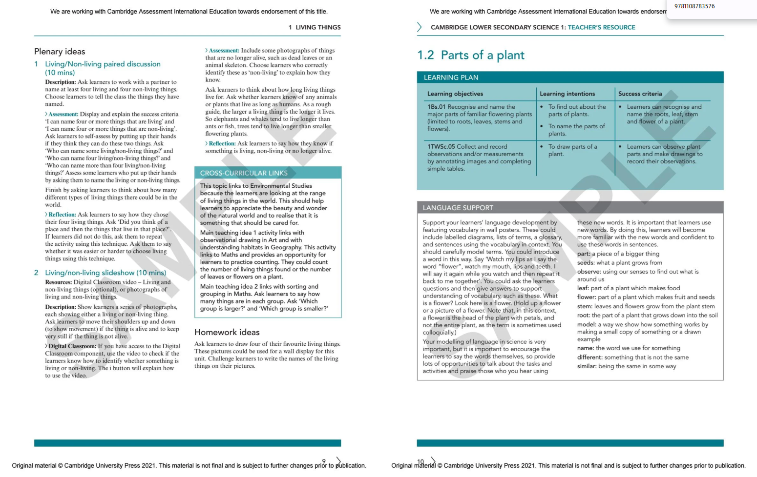 Cambridge Primary Science Teacher's Resource 1 With Digital Access (2nd ...