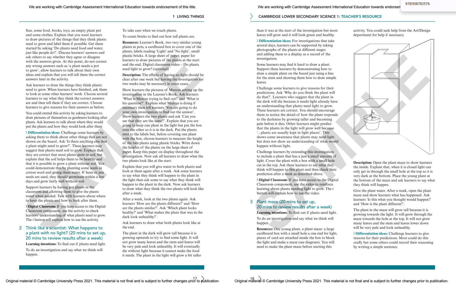 Cambridge Primary Science Teacher's Resource 1 With Digital Access (2nd ...