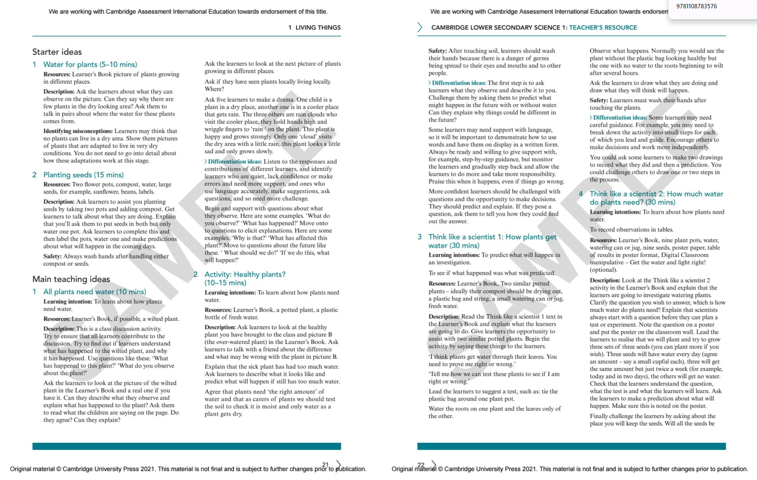 Cambridge Primary Science Teacher's Resource 1 With Digital Access (2nd ...