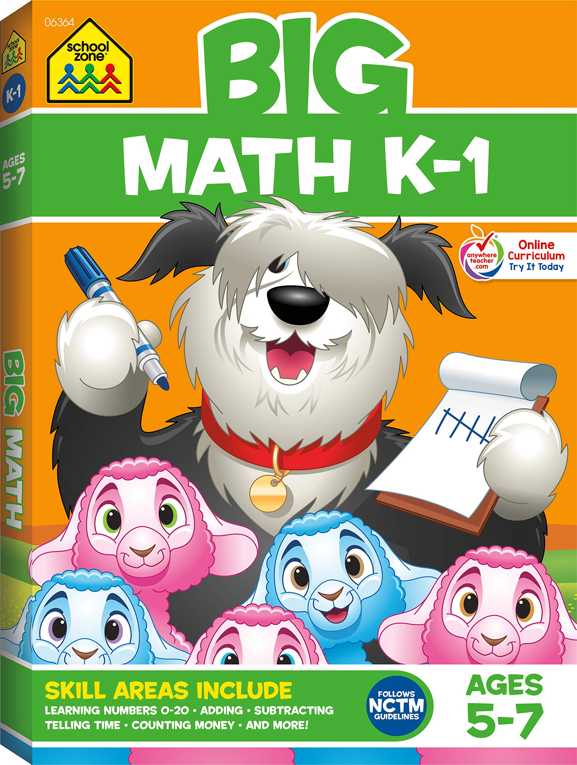 School Zone Big Math K-1 Workbook - FAHASA.COM