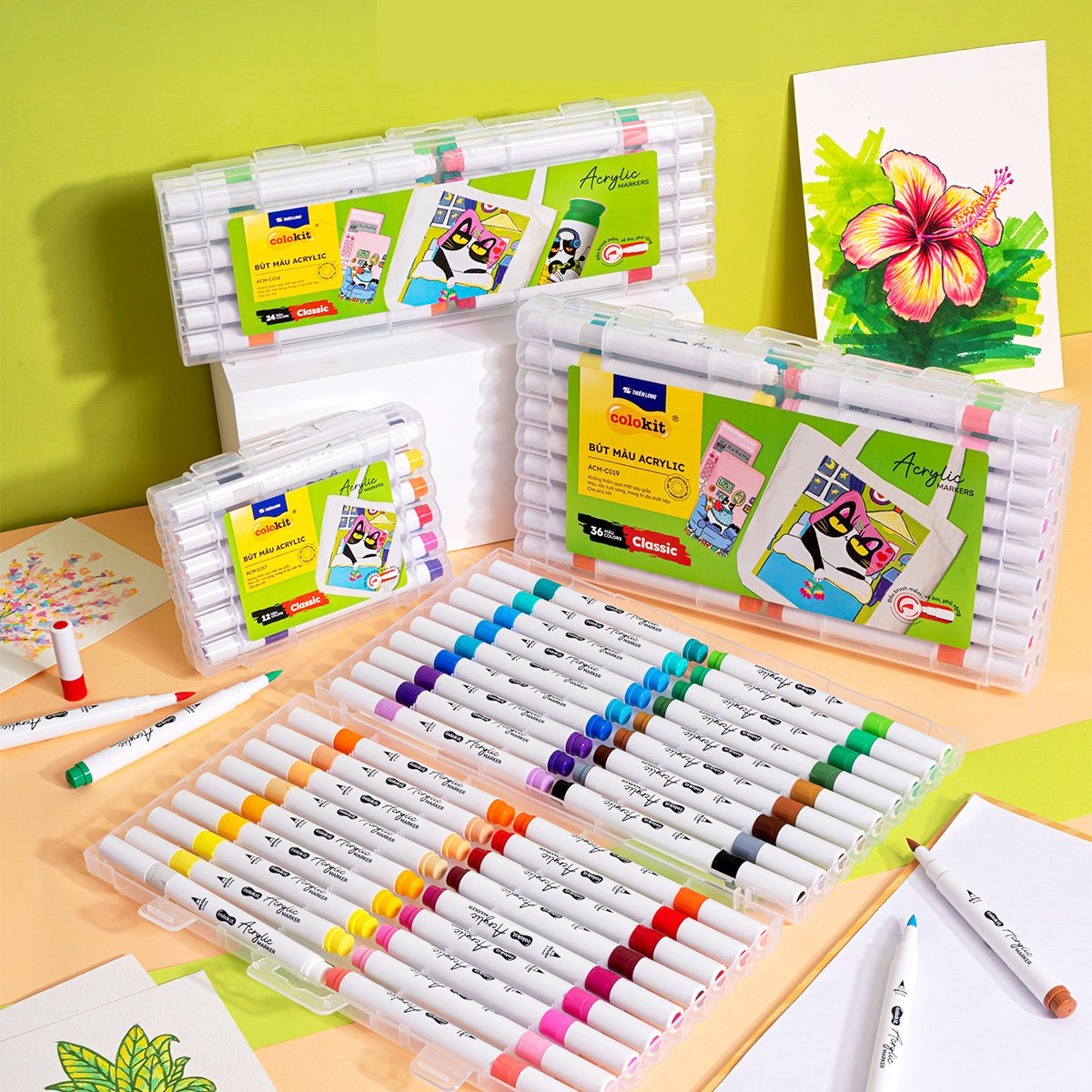Hộp 12 Bút Màu Acrylic - Colokit ACM-C017 - FAHASA.COM