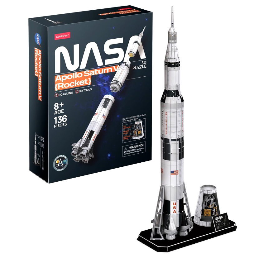 Bộ Xếp Hình Puzzle 3D NASA: Tên Lửa Vũ Trụ Saturn V - Apollo - CubicFun ...