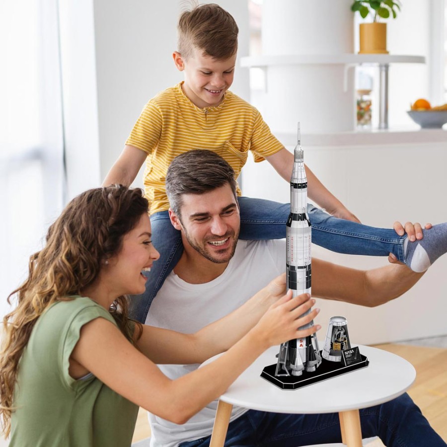 Bộ Xếp Hình Puzzle 3D NASA: Tên Lửa Vũ Trụ Saturn V - Apollo - CubicFun ...