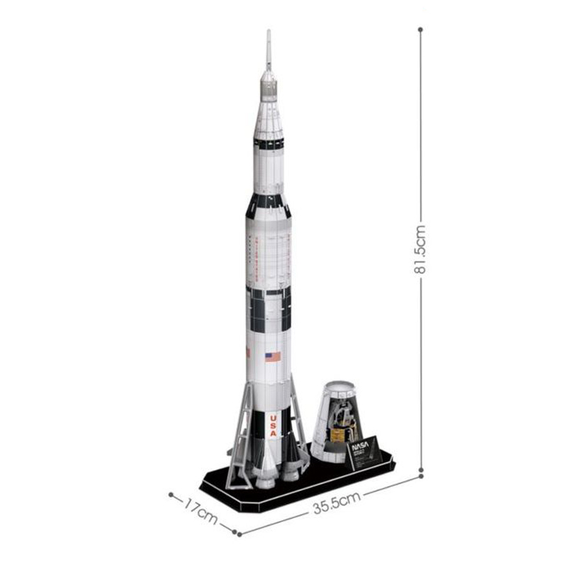 Bộ Xếp Hình Puzzle 3D NASA: Tên Lửa Vũ Trụ Saturn V - Apollo - CubicFun ...