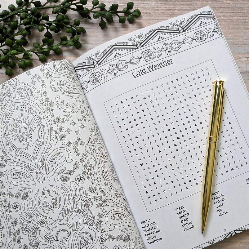 Calm Colouring Book & Word Search - FAHASA.COM