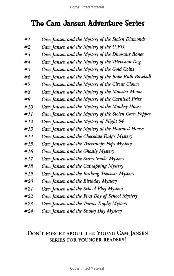 CAM Jansen the Mystery of the Monster Movie - FAHASA.COM