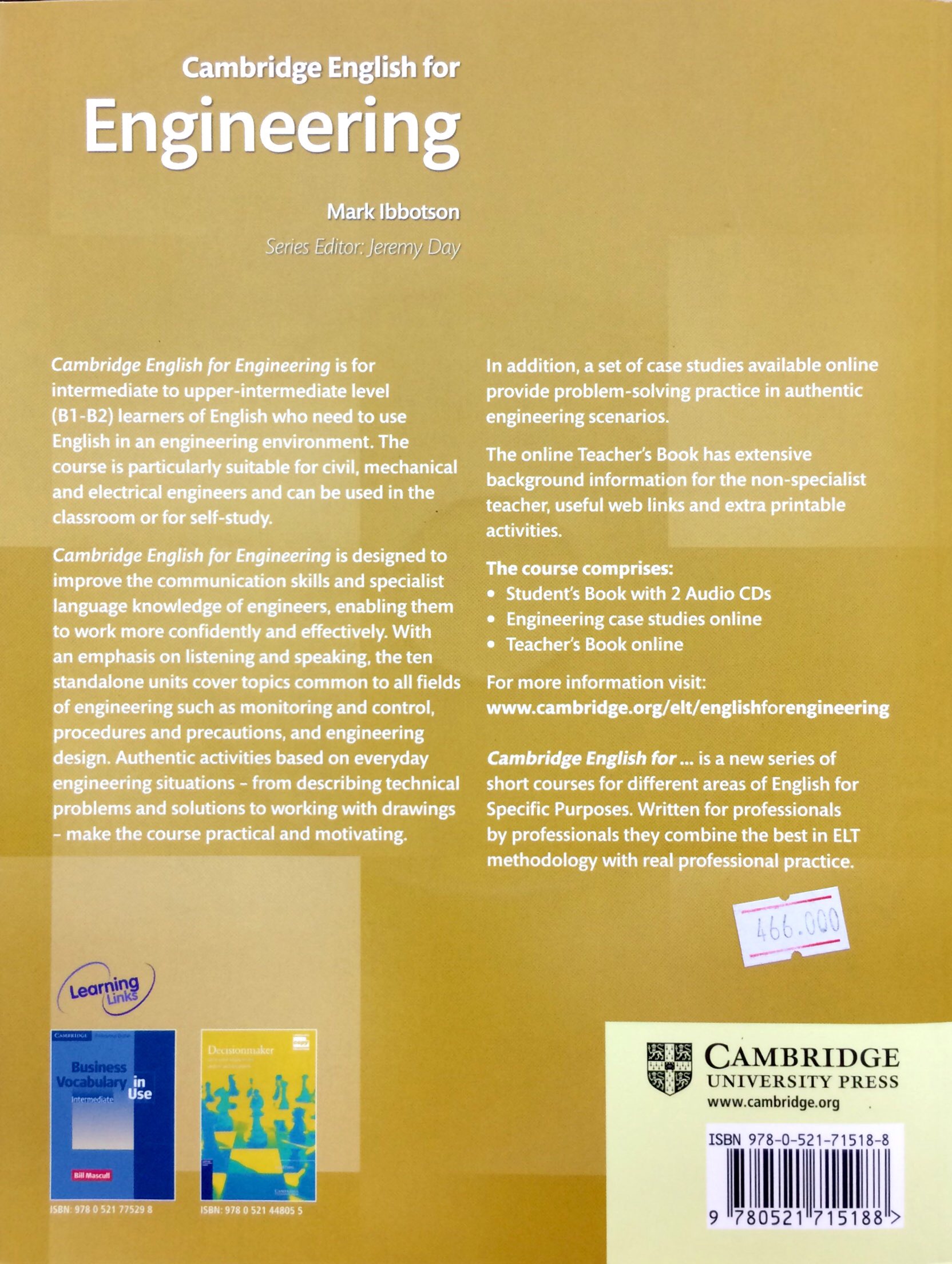 Cambridge English for Engineering - FAHASA.COM