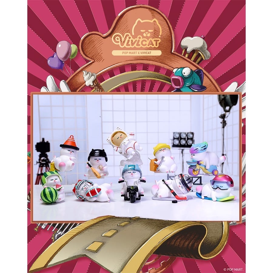 Đồ Chơi Mô Hình Pop Mart ViViCat Helmet (Mẫu Bên Trong Là Ngẫu Nhiên ...