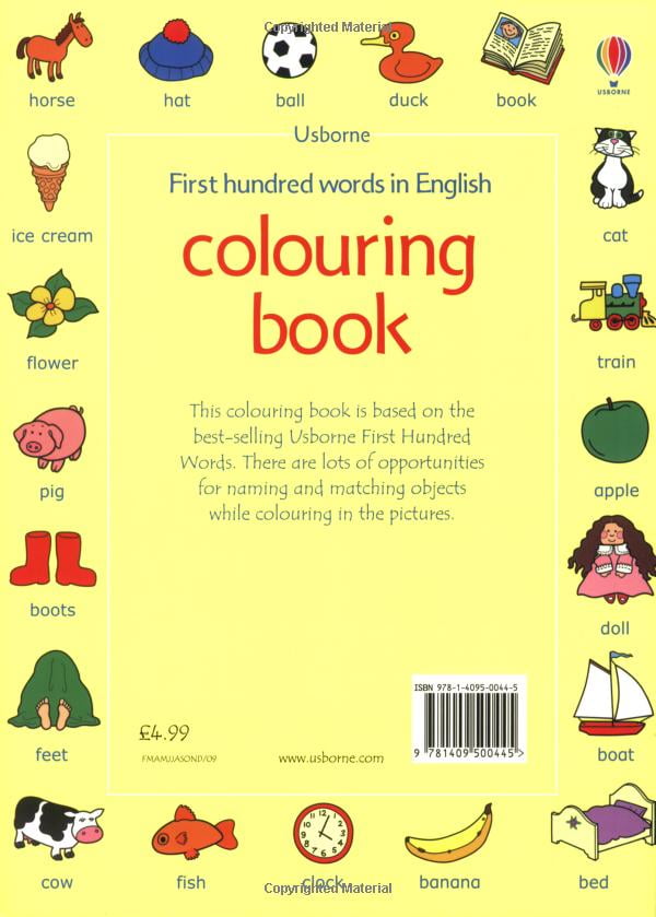 First 100 Words Colouring Book - FAHASA.COM