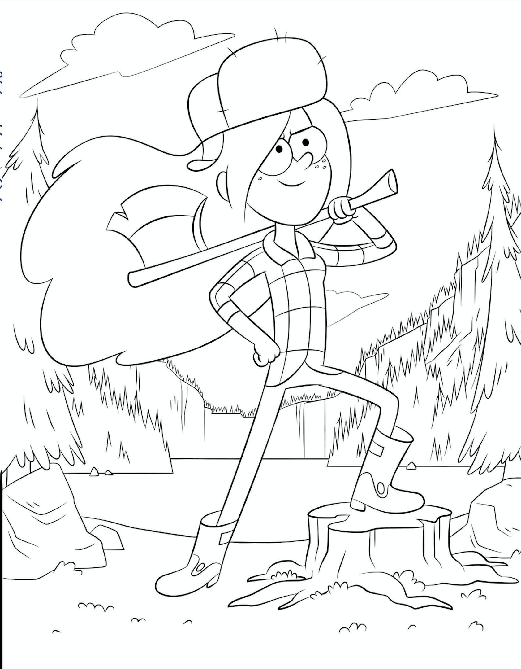 gravity falls colouring pictures