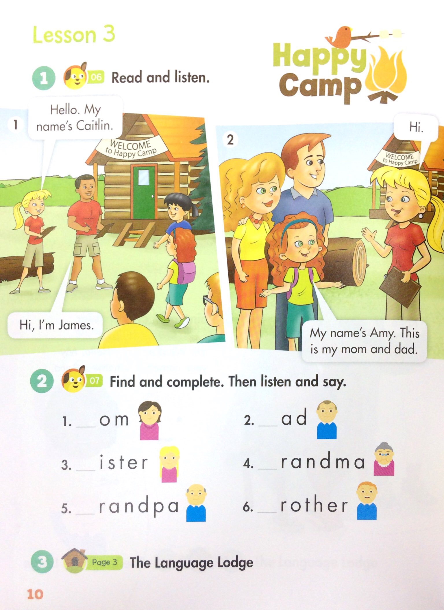 Happy Campers Level 1 Student's Book/Language Lodge - FAHASA.COM