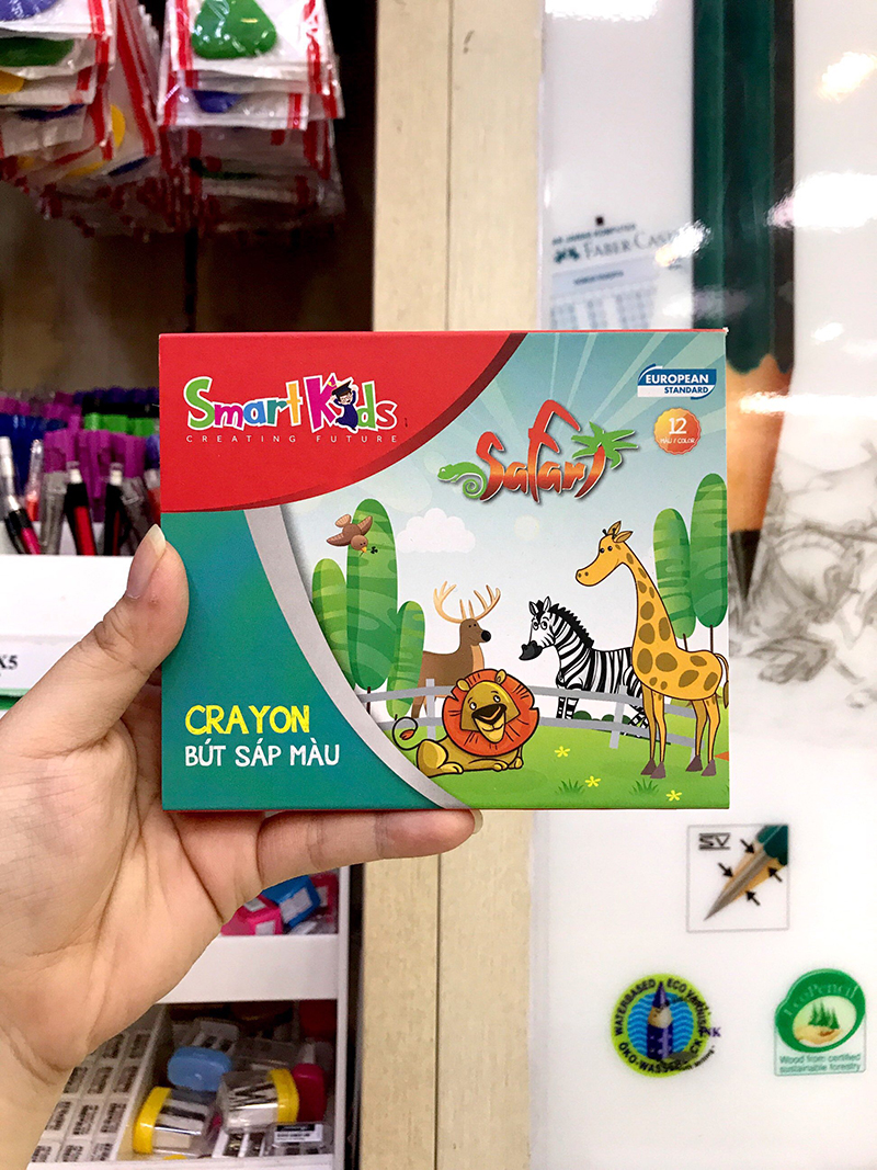 Hộp bút sáp màu Safari 12 màu(SK 15-003) - FAHASA.COM