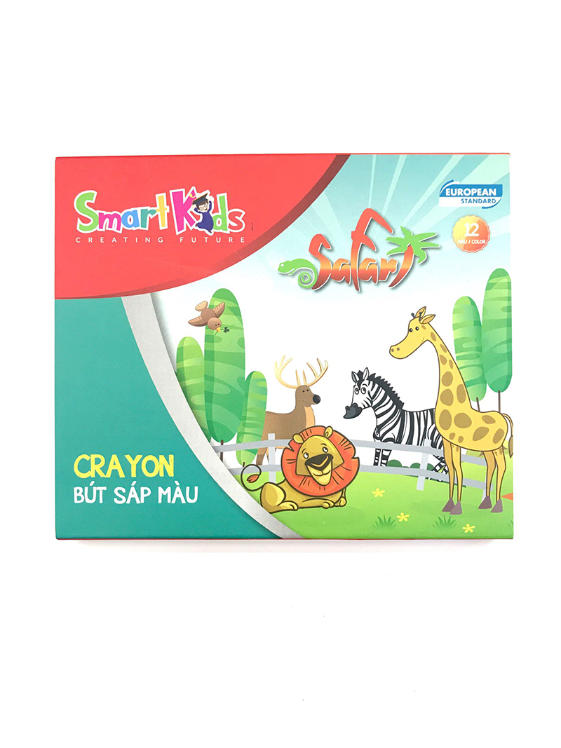 Hộp bút sáp màu Safari 12 màu(SK 15-003) - FAHASA.COM