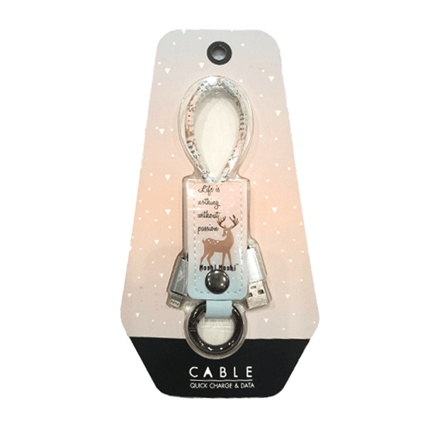 Móc Khóa Kèm Sạc Điện Thoại + USB Iphone Moshi Moshi - Hình Nai - Màu ...