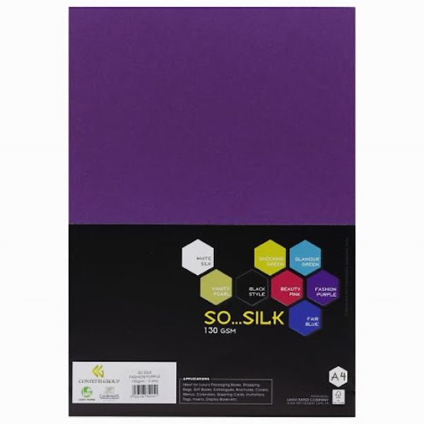 Giấy Bìa Màu So Silk 130gsm - Lanvi Paper - Màu Fashion Purple (5 Tờ ...