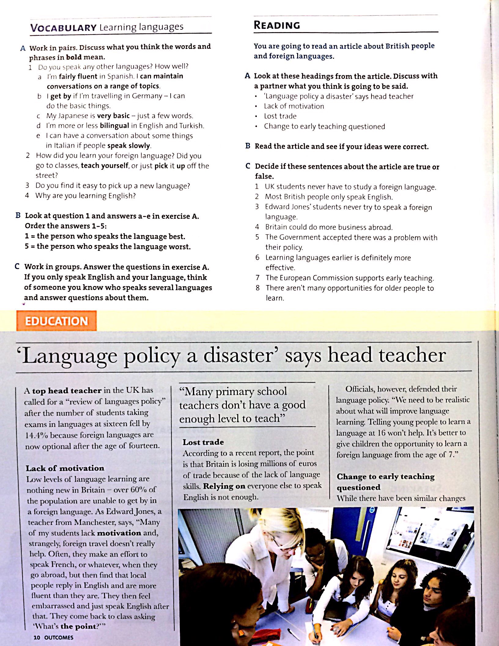 Outcomes Intermediate - Student Book + Pin Code (Asia) - FAHASA.COM