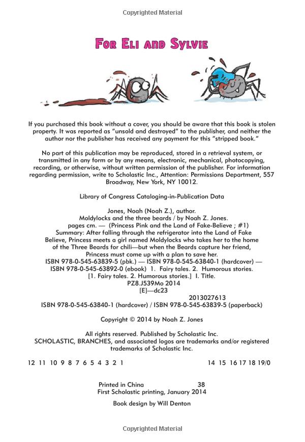 Princess Pink and the Land of Fake-Believe #1: Moldylocks and the Three ...