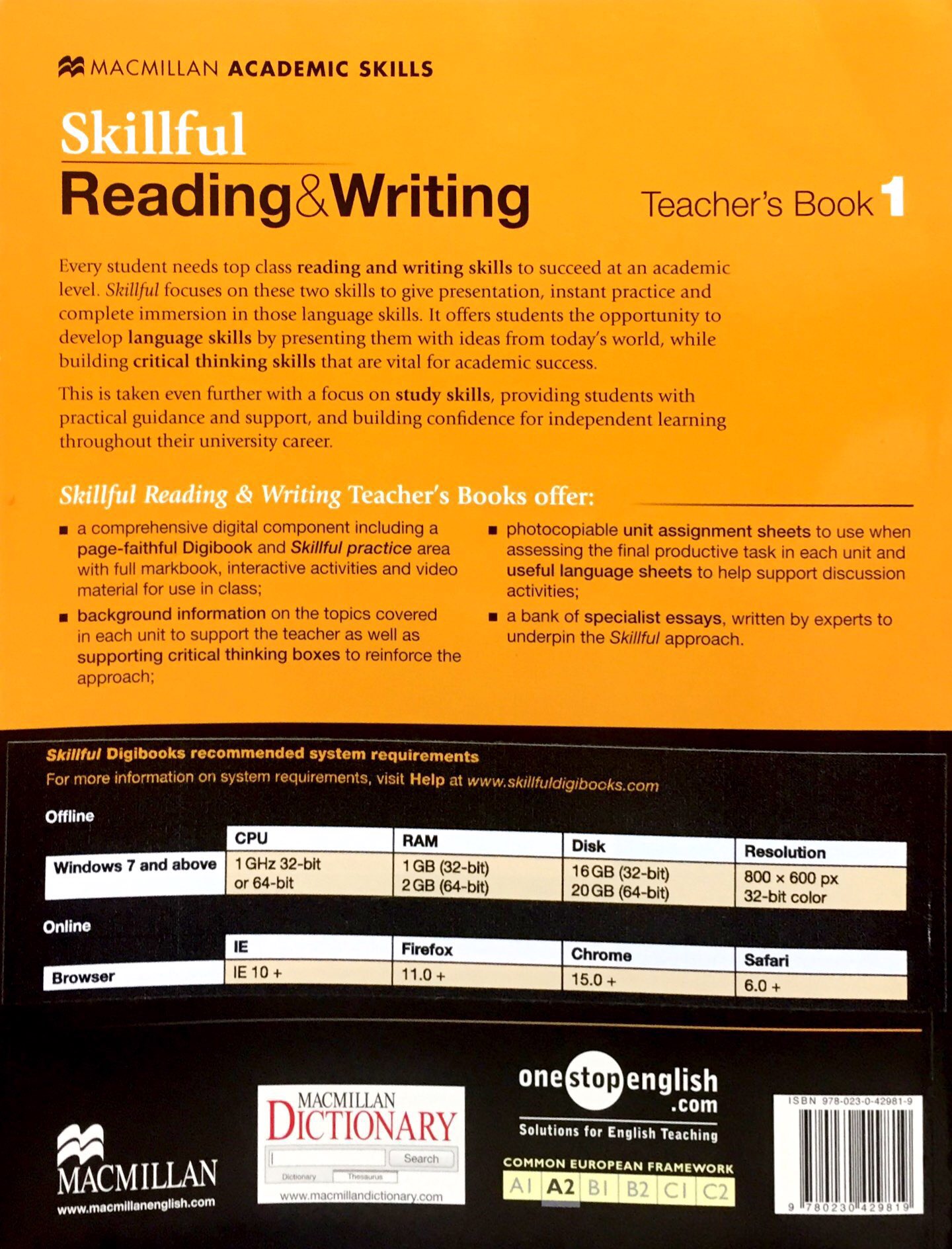 Skillful Reading and Writing Teacher's Book + Digibook Level 1 - FAHASA.COM
