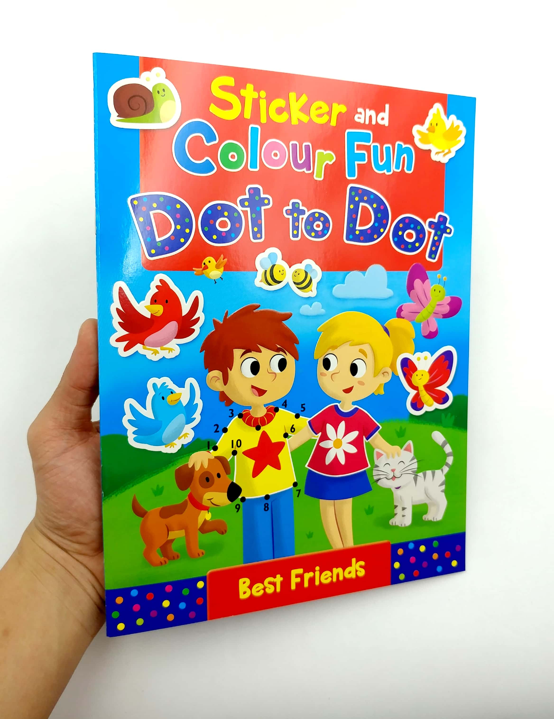 Sticker And Colour Fun Dot To Dot: Best Friends - FAHASA.COM