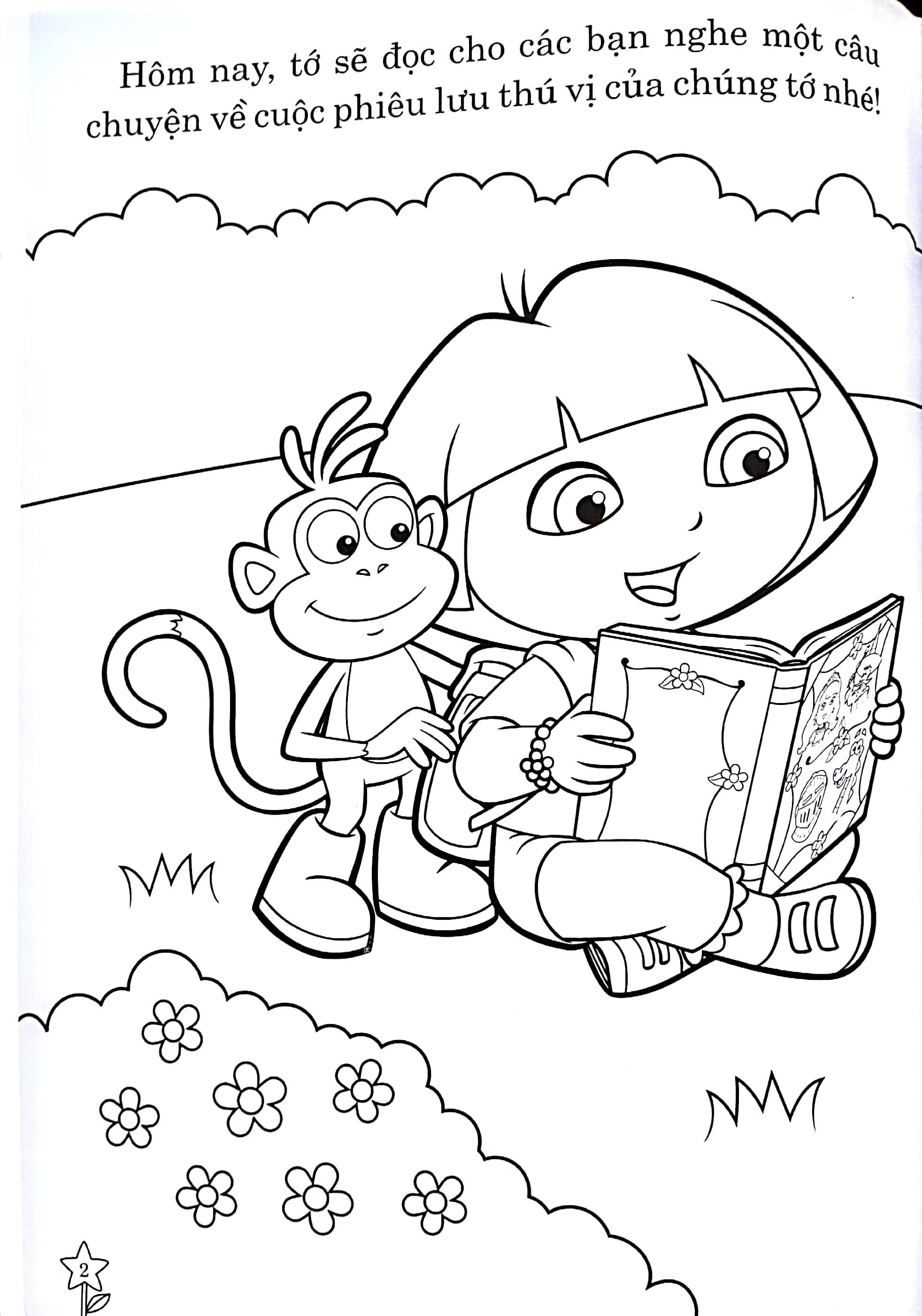 birthday dora the explorer coloring pages
