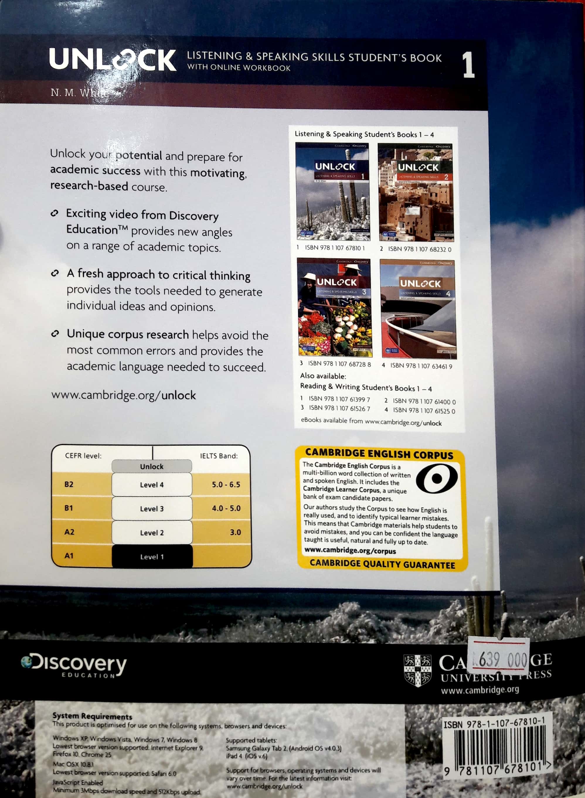 Unlock Level 1 Listening and Speaking Skills Student's Book and Online ...