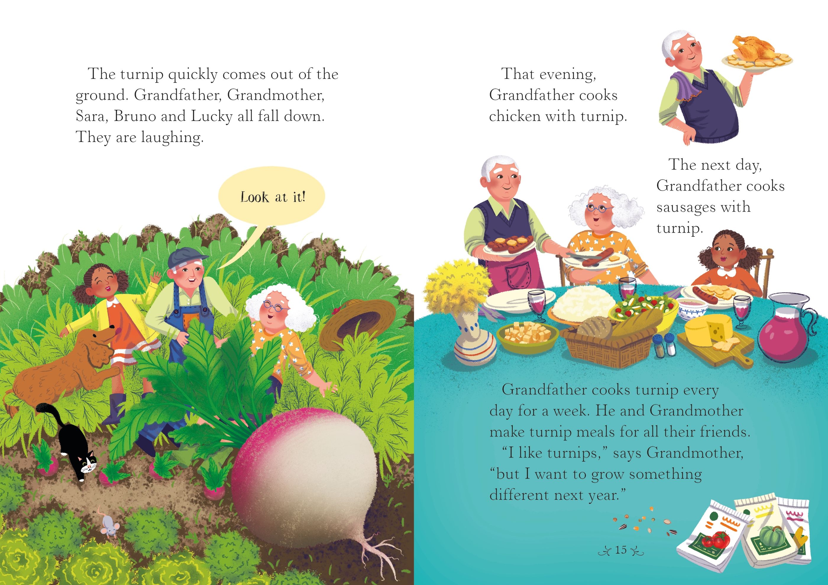 Usborne English Readers Starter Level: The Enormous Turnip - FAHASA.COM