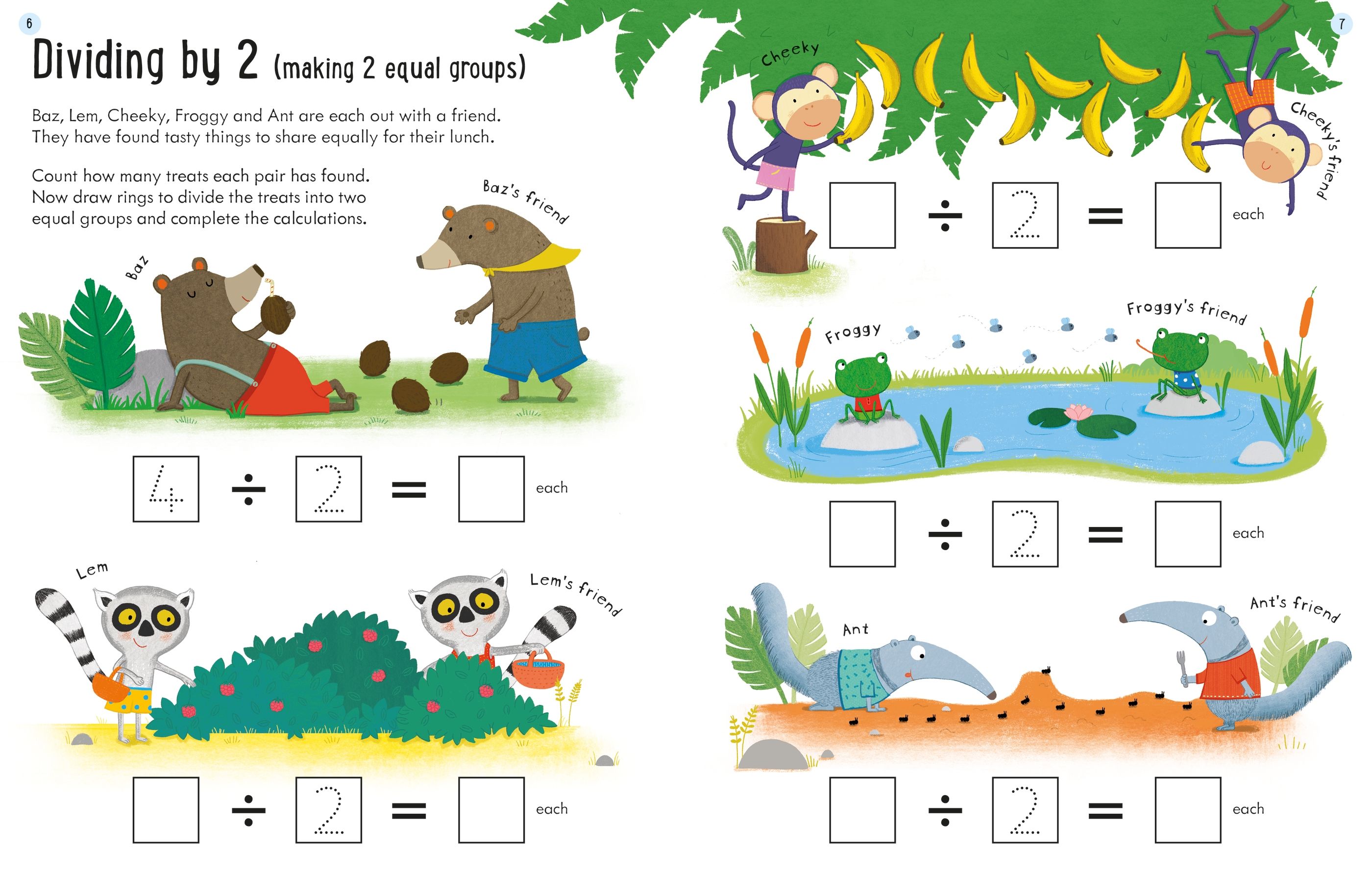 Usborne Workbooks Dividing 6 - 7 - FAHASA.COM