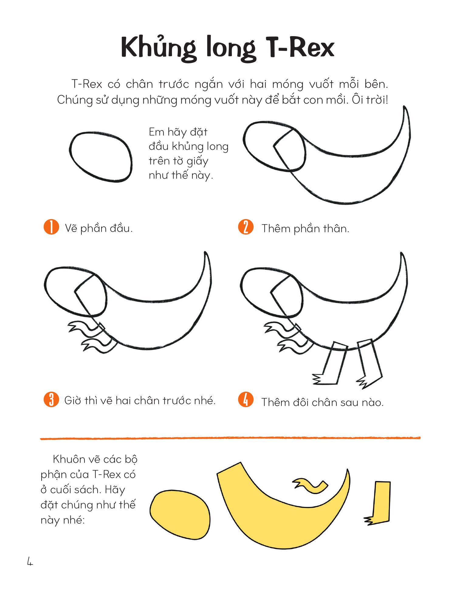 Sách Vẽ Khủng Long Bằng Khuôn Hình Sáng Tạo - FAHASA.COM