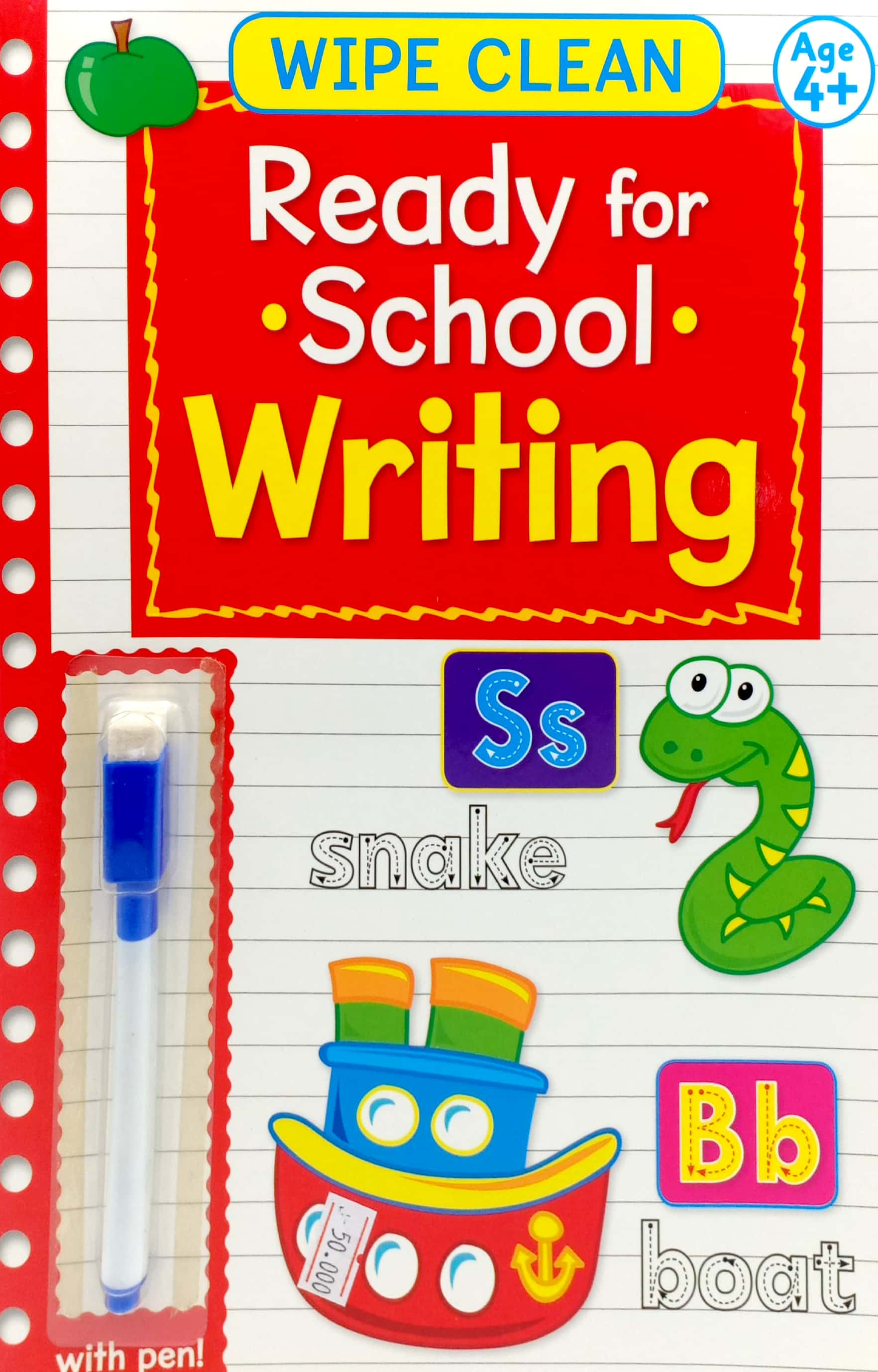 Wipe Clean Ready For School Book With Pen: Writing - FAHASA.COM