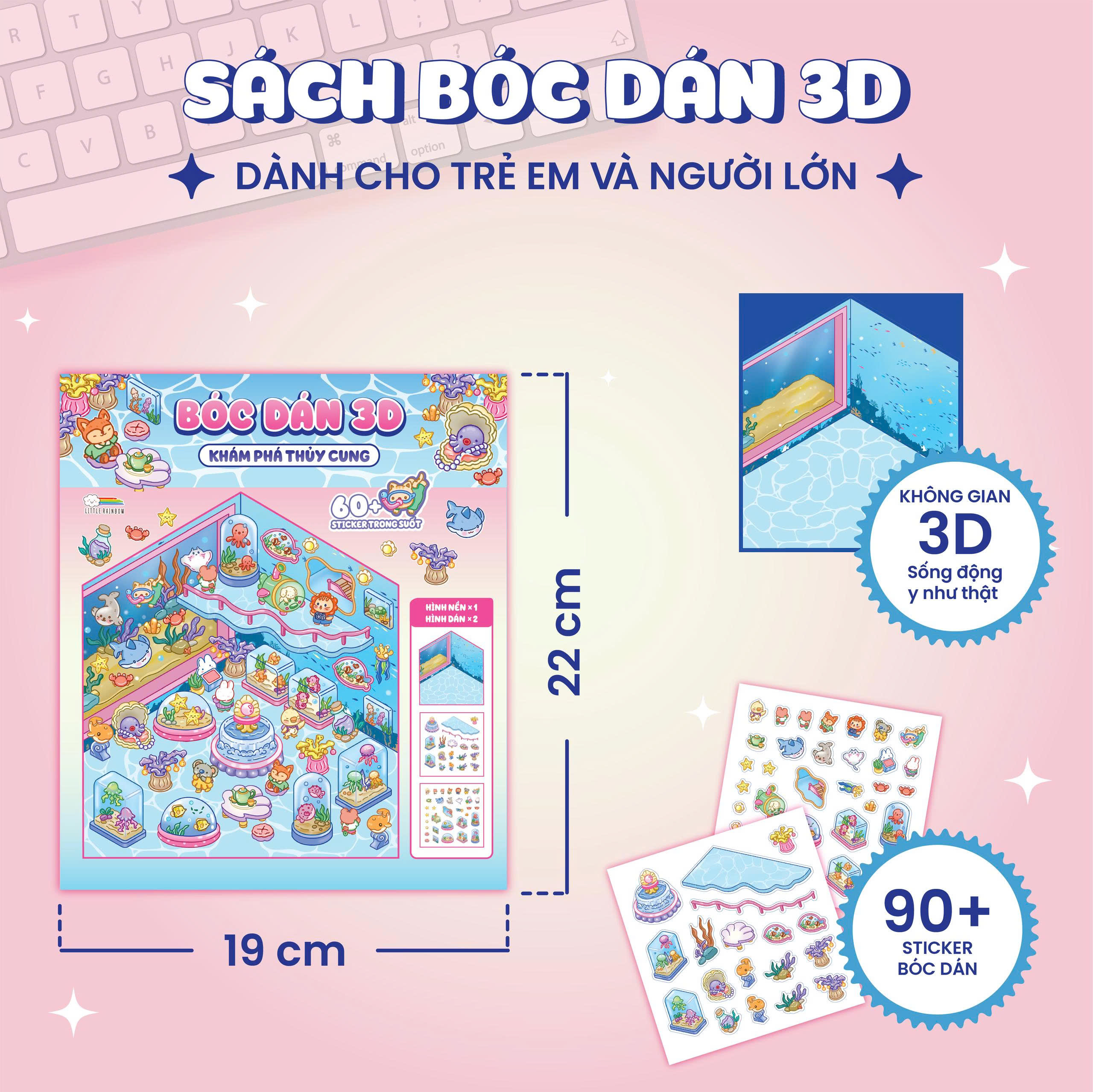 Sách Bóc Dán 3D - Khám Phá Thuỷ Cung - FAHASA.COM