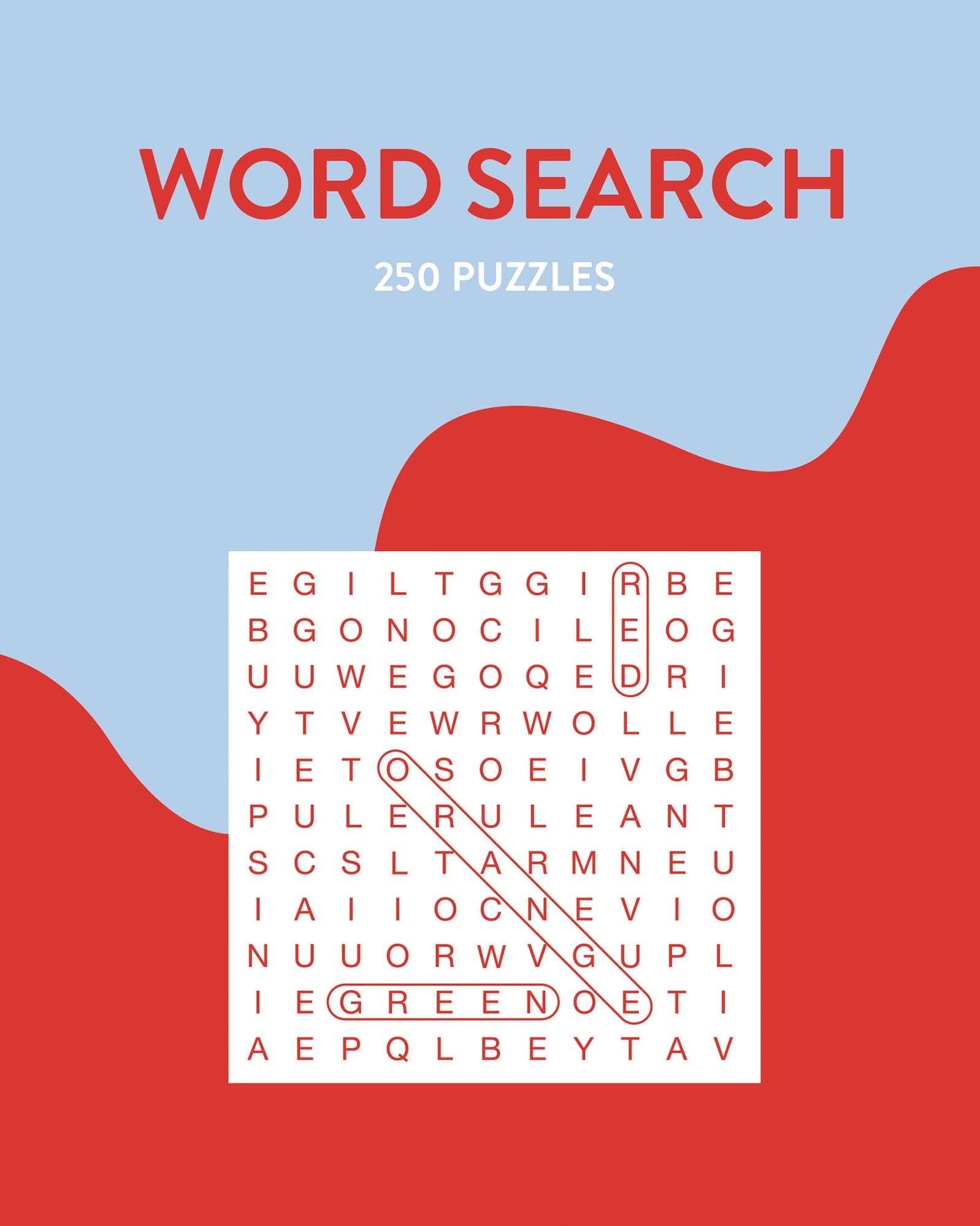 250 Puzzles - Word Search - Blue & Red - FAHASA.COM