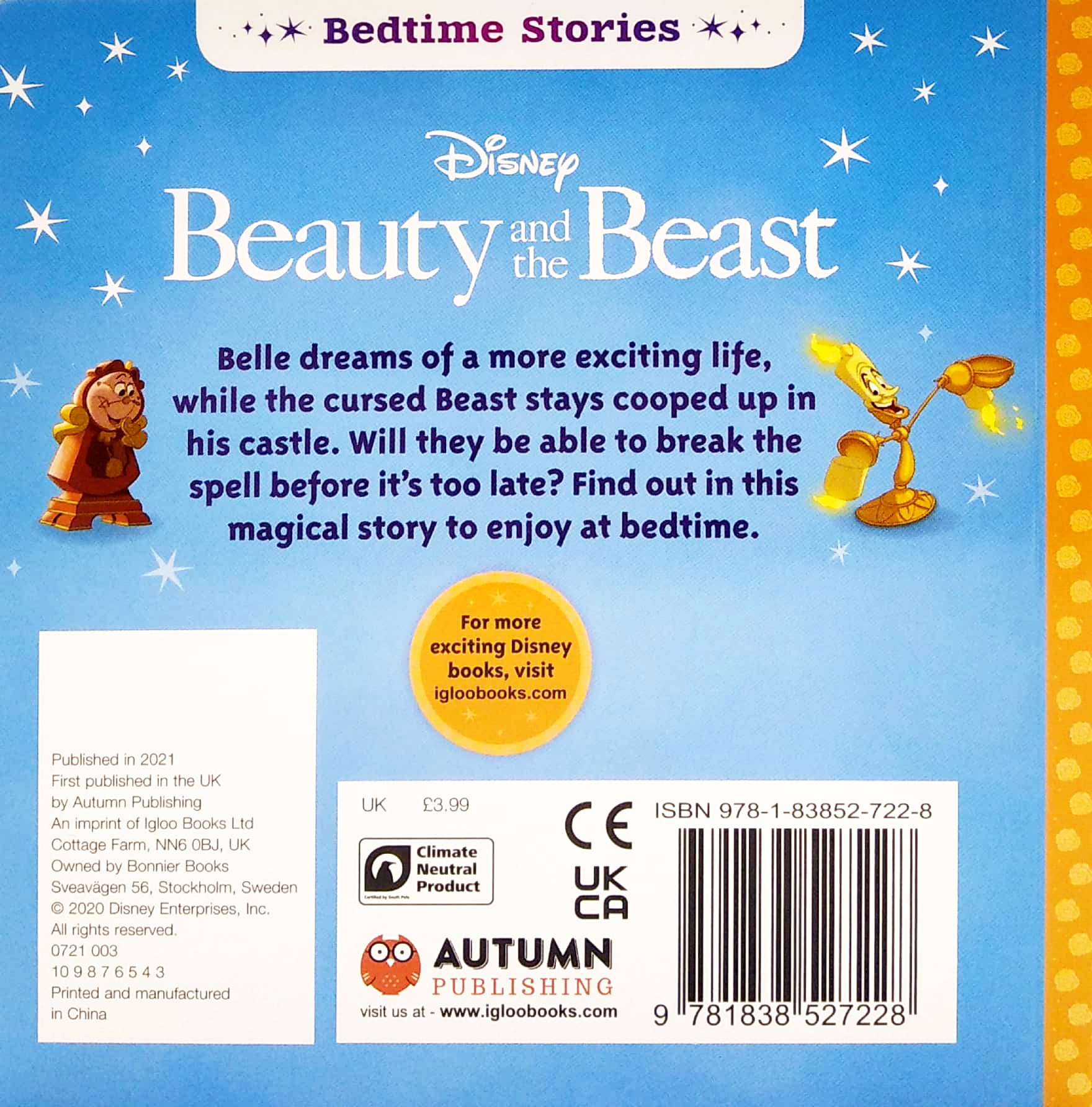 Disney Beauty And The Beast (Bedtime Stories) - FAHASA.COM