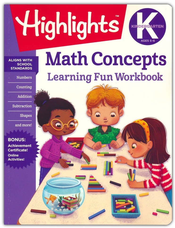 Highlights Kindergarten Learning Workbook Pack: Reading; Math Concepts ...