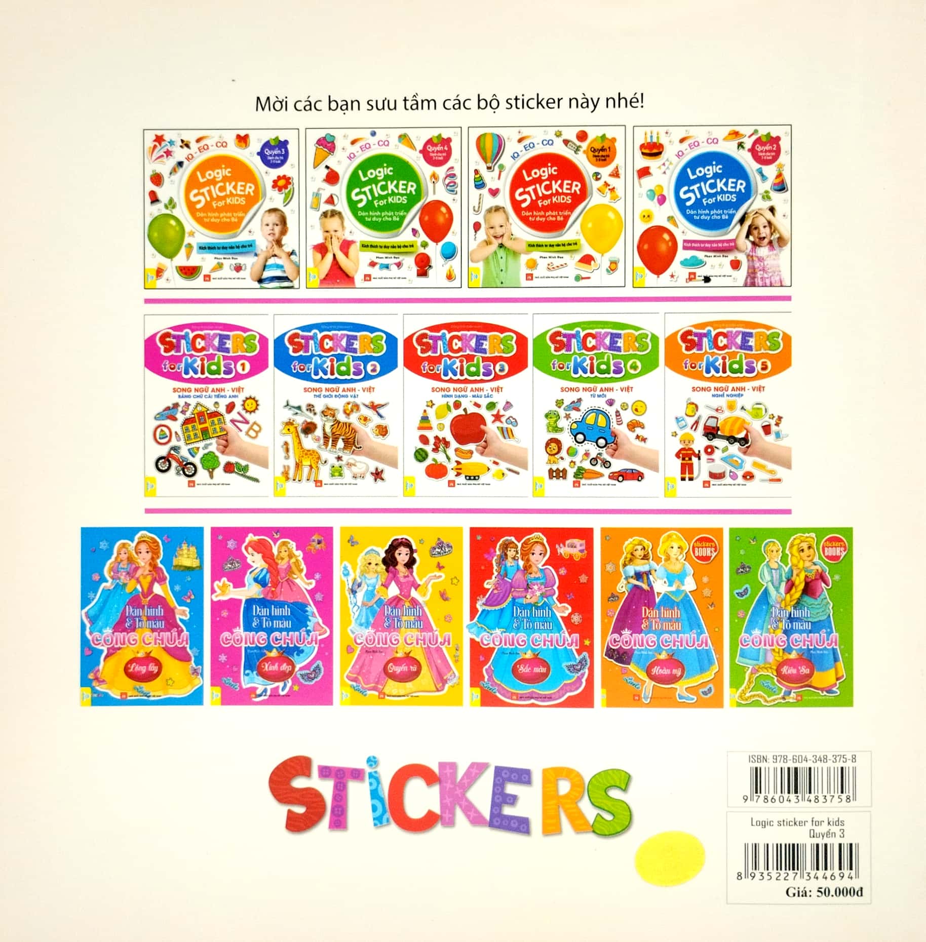 Sách Logic Sticker For Kids - Dán Hình Phát Triển Tư Duy Cho Bé - Quyển ...