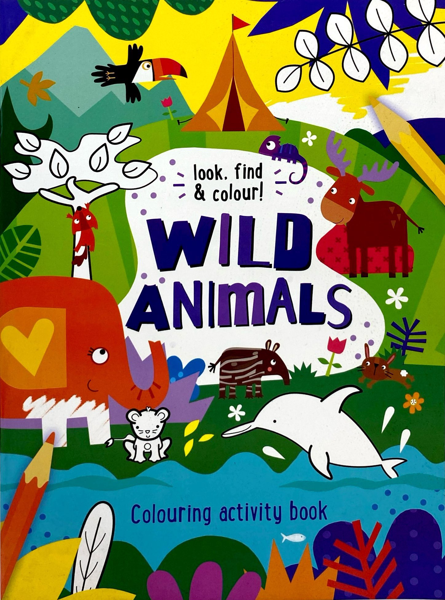 Look, Find And Colour! - Wild Animals - Colouring Activity Book ...