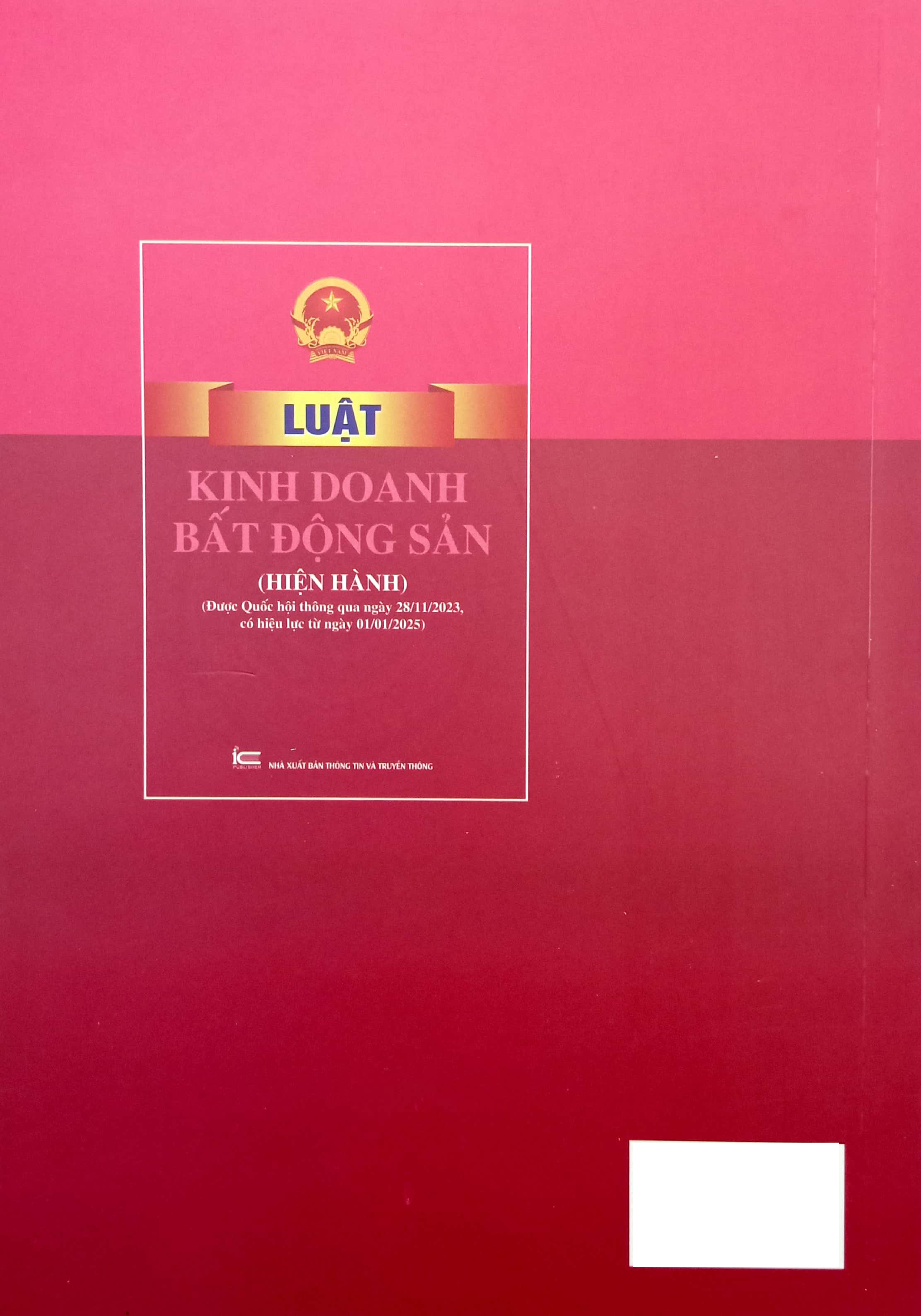 Sách Luật Kinh Doanh Bất Động Sản (Hiện Hành) (Được Quốc Hội Thôn ...